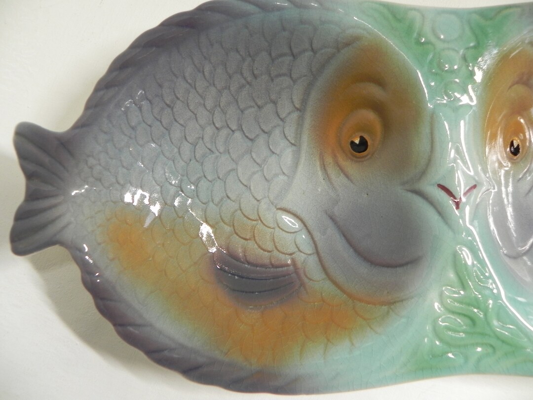 Shorter and Sons Double Headed Fish Platter. 1930s.kitsch. Art Deco - Etsy