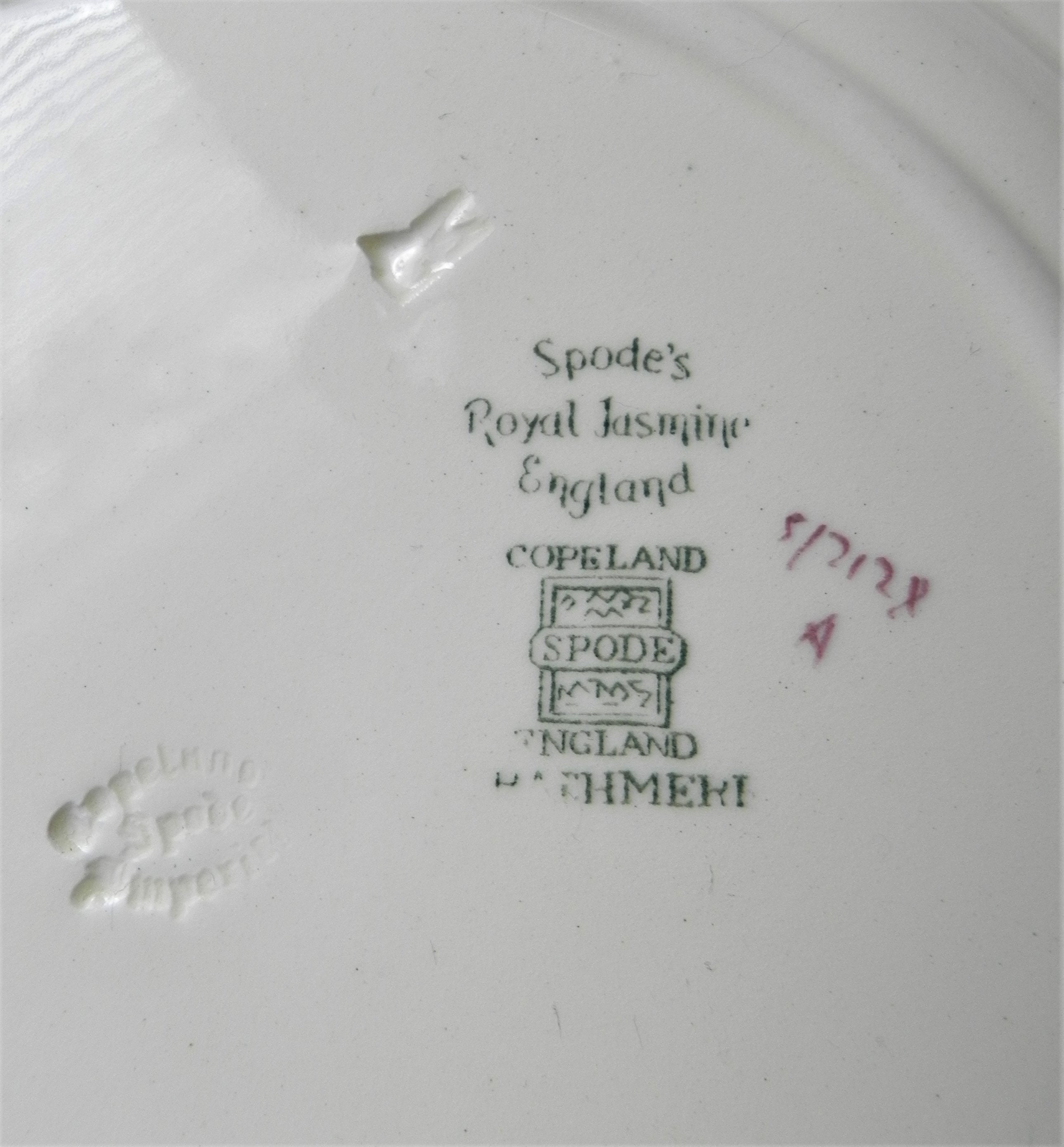 Vintage 1940's Spode Teapot and Cake Plate. Royal Jasmine - Etsy