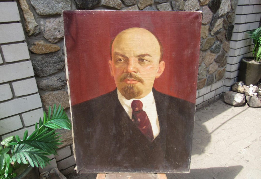 Canvas-oil Painting Portrait Lenin Soviet USSR Socialist Realism Author ...