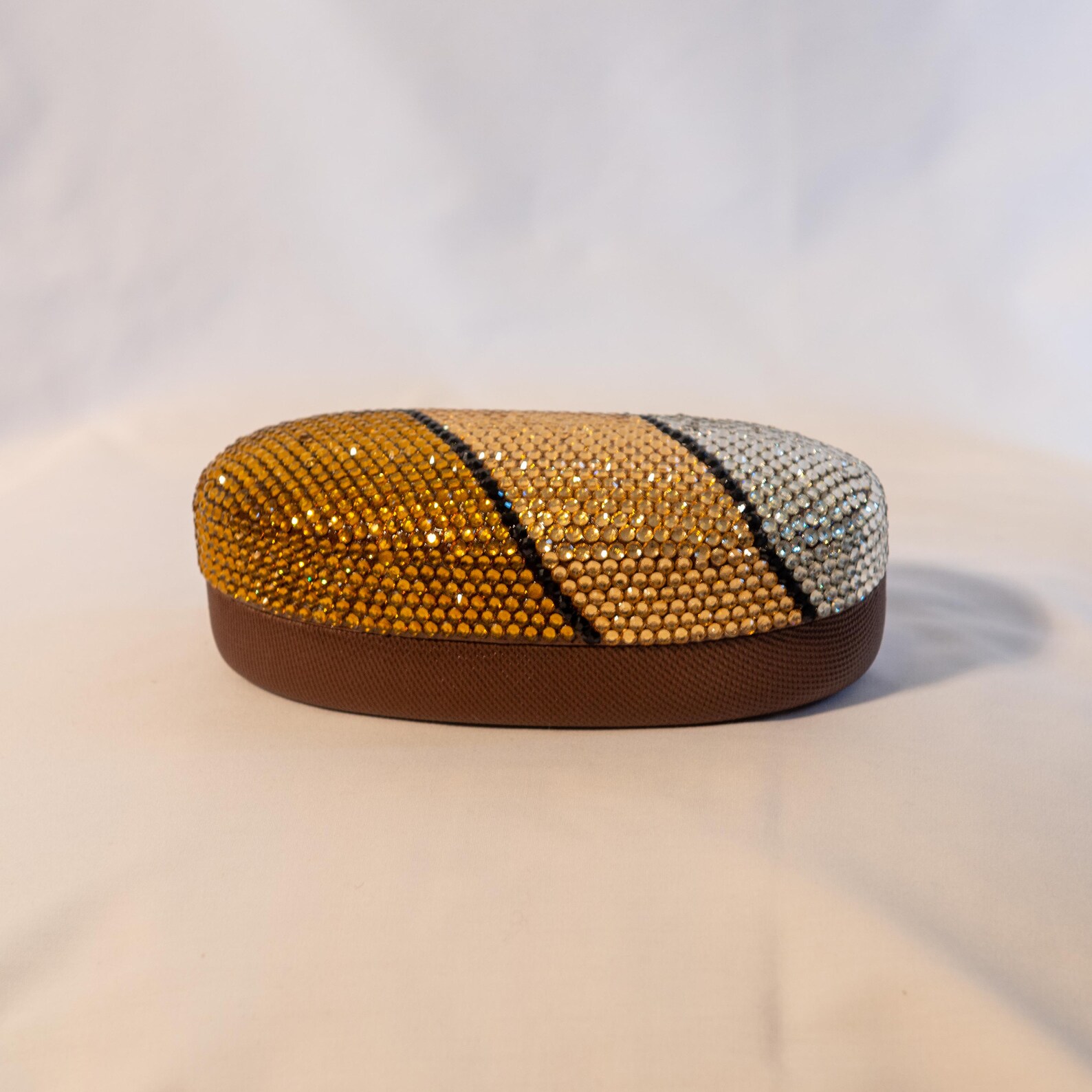 Diamante Bling and Elegant Large Glasses Case in Gold Bronze and Silver ...