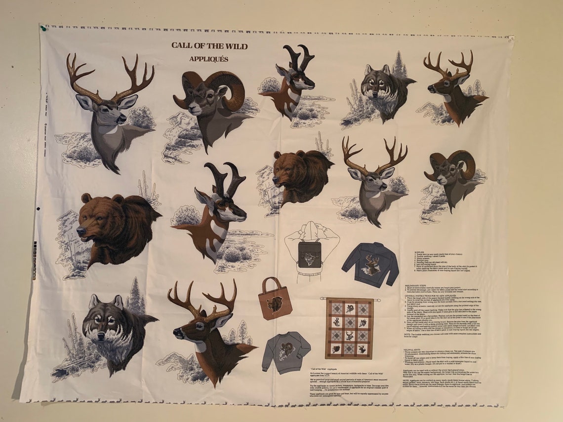 Call of the Wild Appliqués by VIP for Cranston Print Works Co. Deer ...