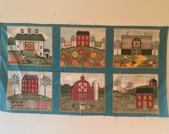 Vintage Barns Panel, Coming Home Fabric, Deb Strain Moda Fabrics Panel ...