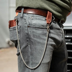 Minimalist Biker Wallet, Men's Personalized Small Leather Biker Wallet ...