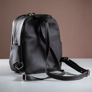 Purse Handbag Backpack, Small Leather Pocketbook Backpack, Black ...