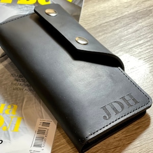 Men's Personalized Leather Long Biker Wallet With Chain, Chain Wallet ...