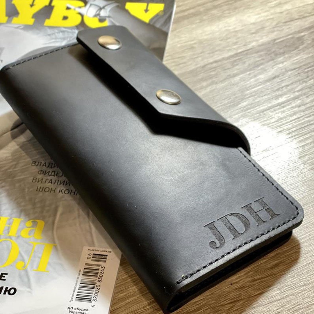 Men's Leather Long Biker Wallet, Personalized Chain Wallet, Trucker ...