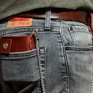 Minimalist Biker Wallet, Men's Personalized Small Leather Biker Wallet ...