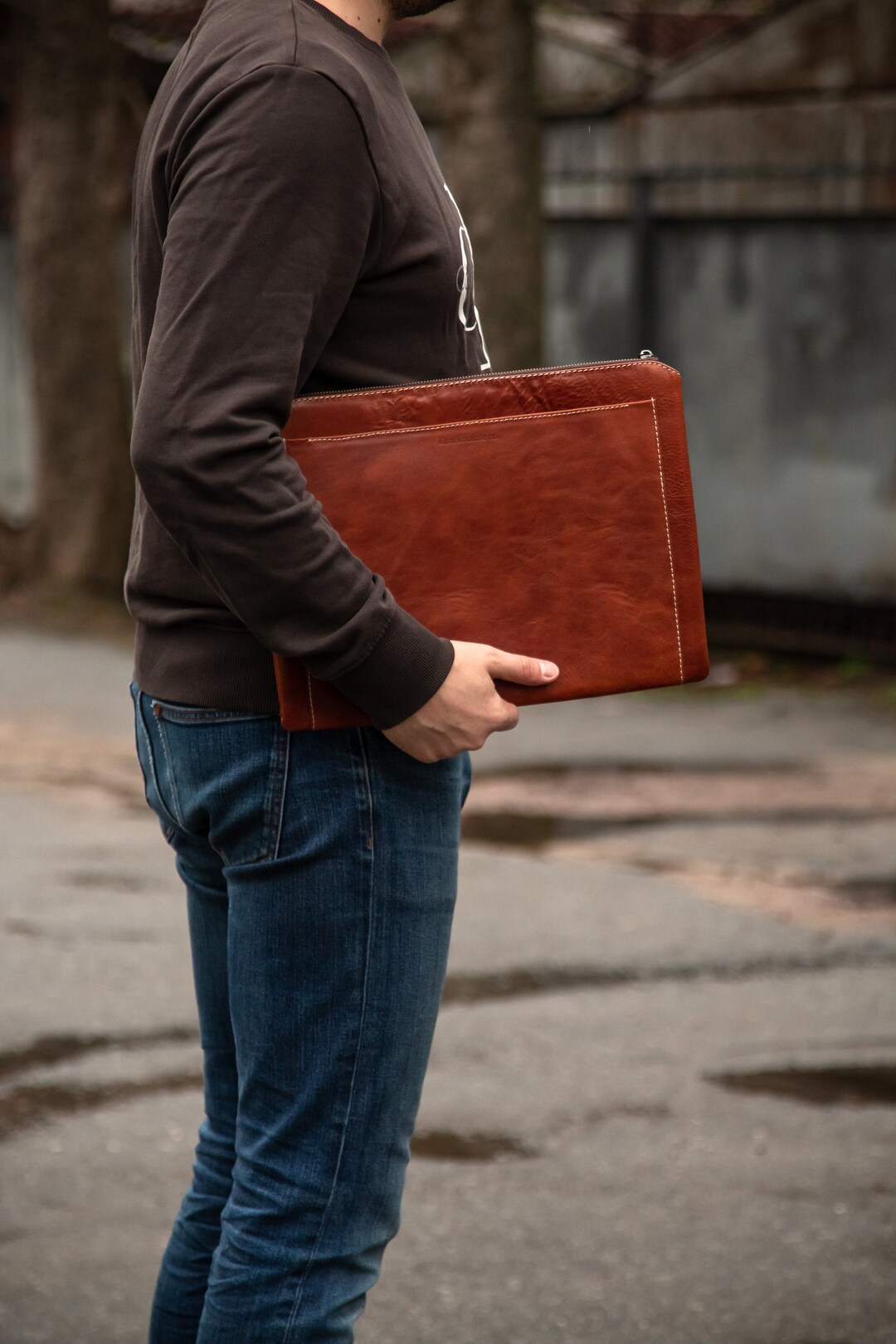 Leather Laptop Sleeve, Custom Laptop Case, Leather MacBook Case, Laptop ...