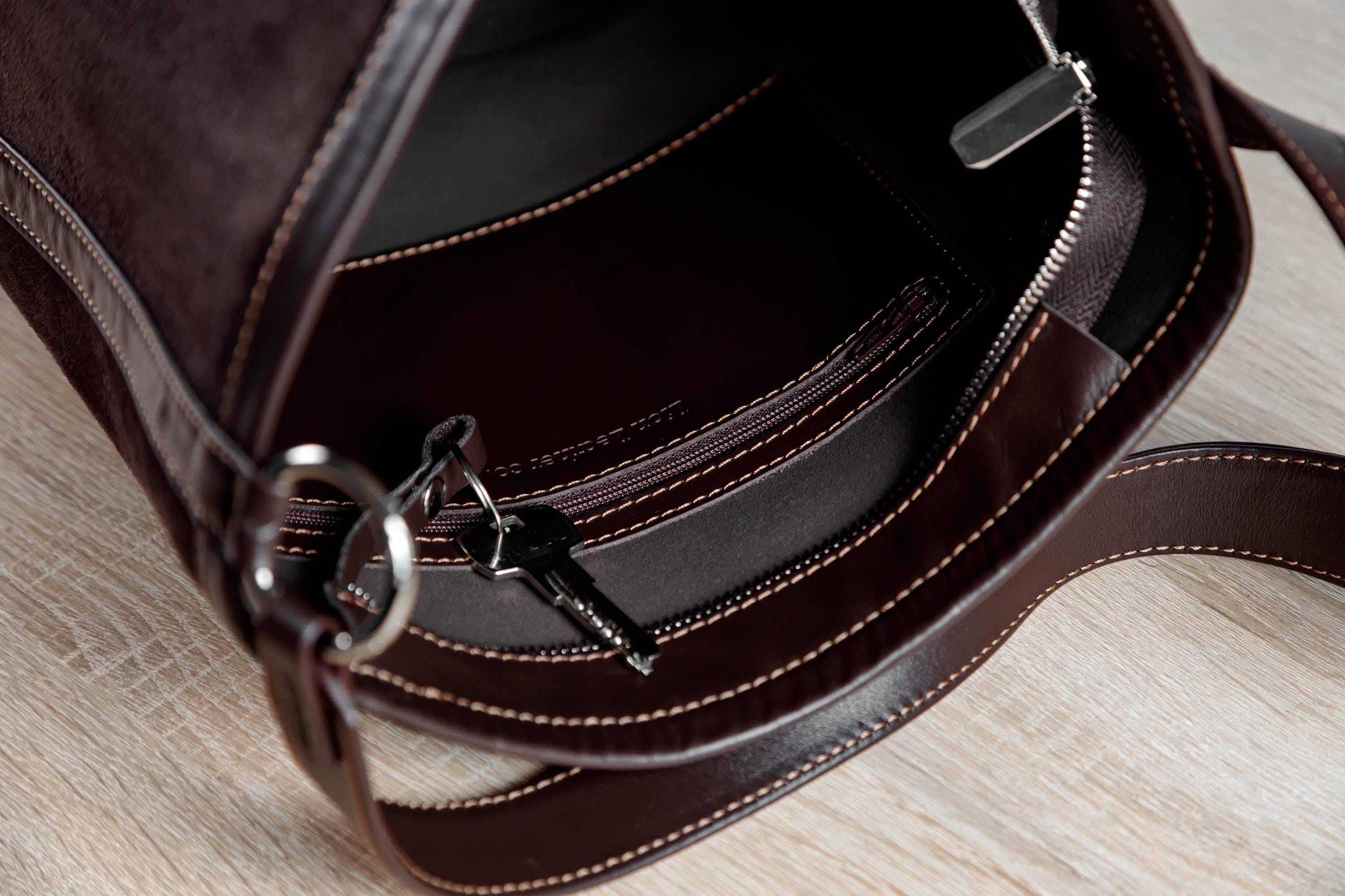 Chocolate Suede Hobo Bag, Brown Suede Bucket Bag, Shoulder Handbag ...
