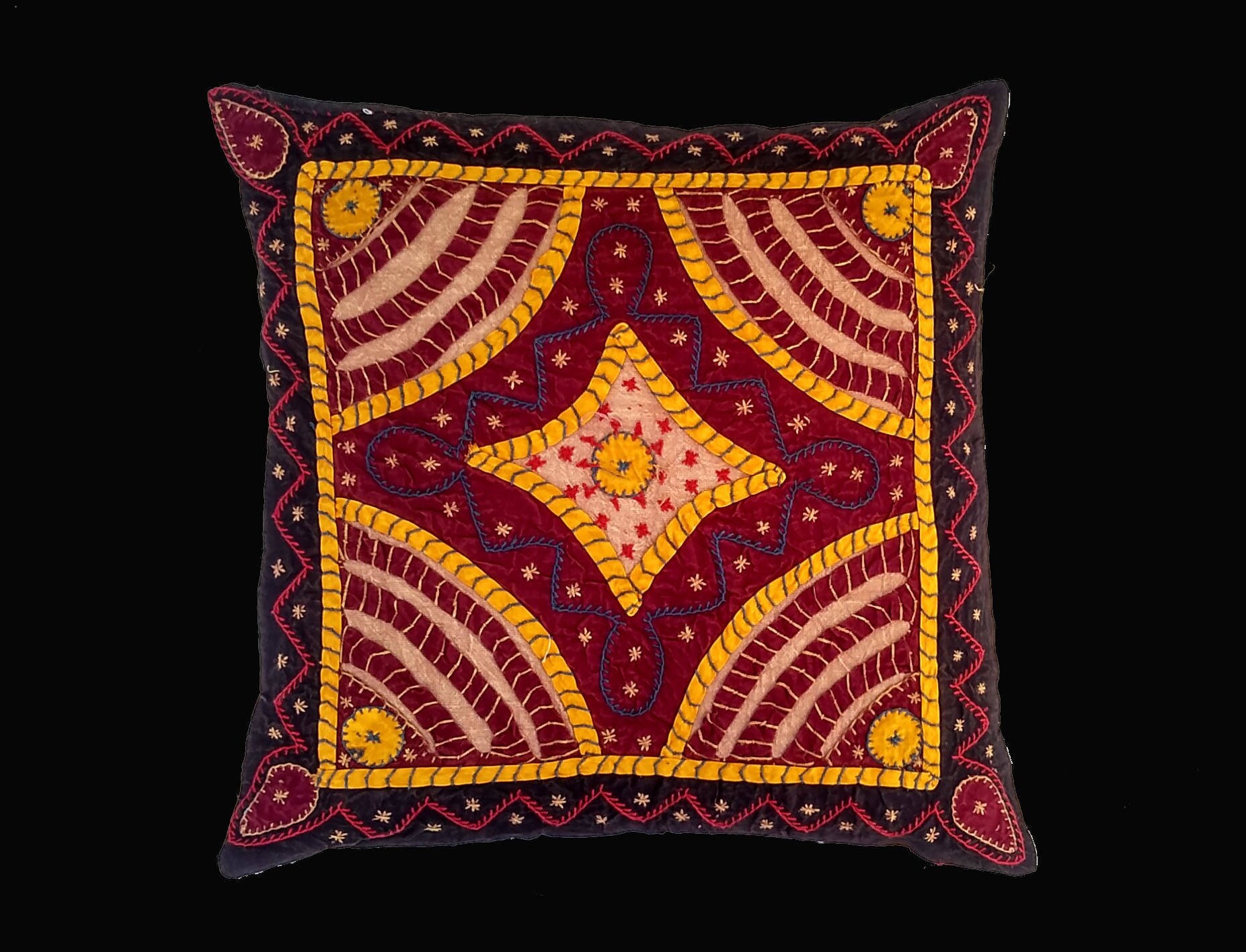 Handmade Cutwork Patch Cushion Cover Sofa cushion Decorative | Etsy