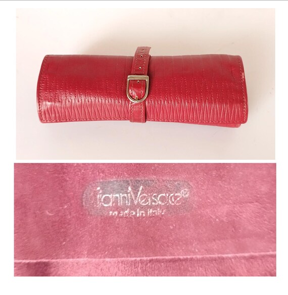 rare gianni VERSACE vintage 80s genuine leather jewel… - Gem