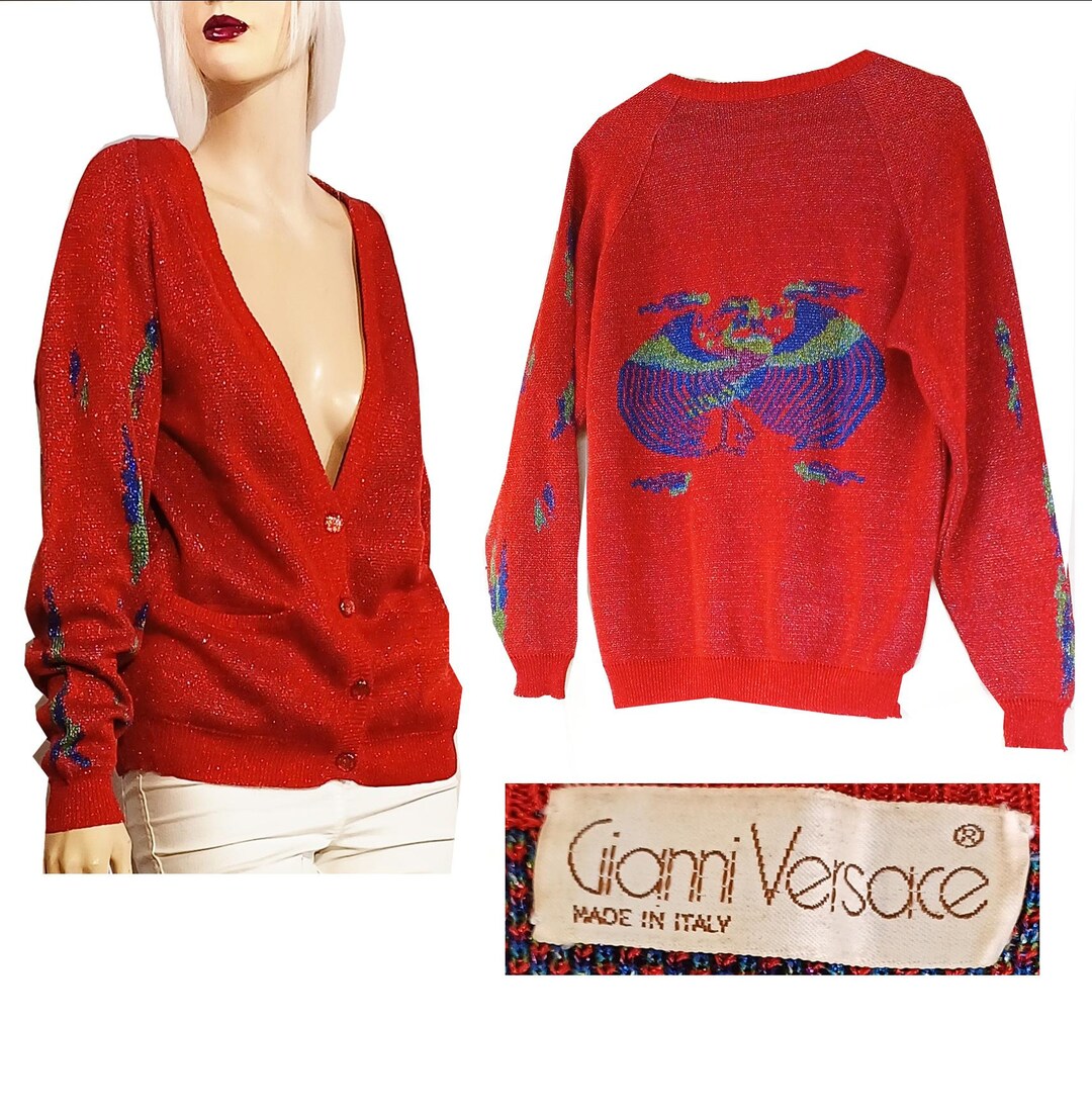 Rare GIANNI VERSACE Vintage 80s Jaket Art Deco Style - Etsy