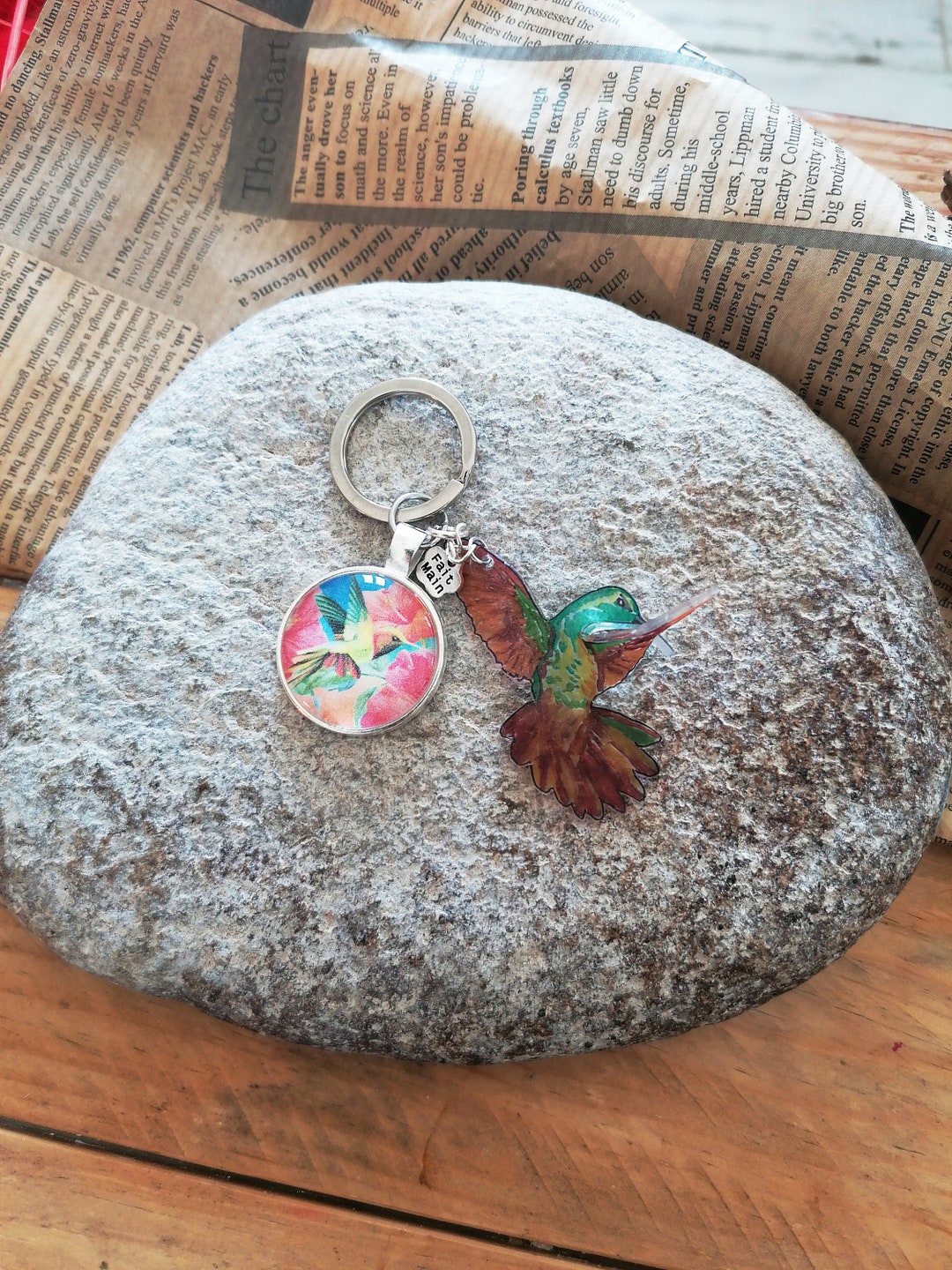 Green Hummingbird Key Ring, Mother's Day Gift, Little Bird - Etsy