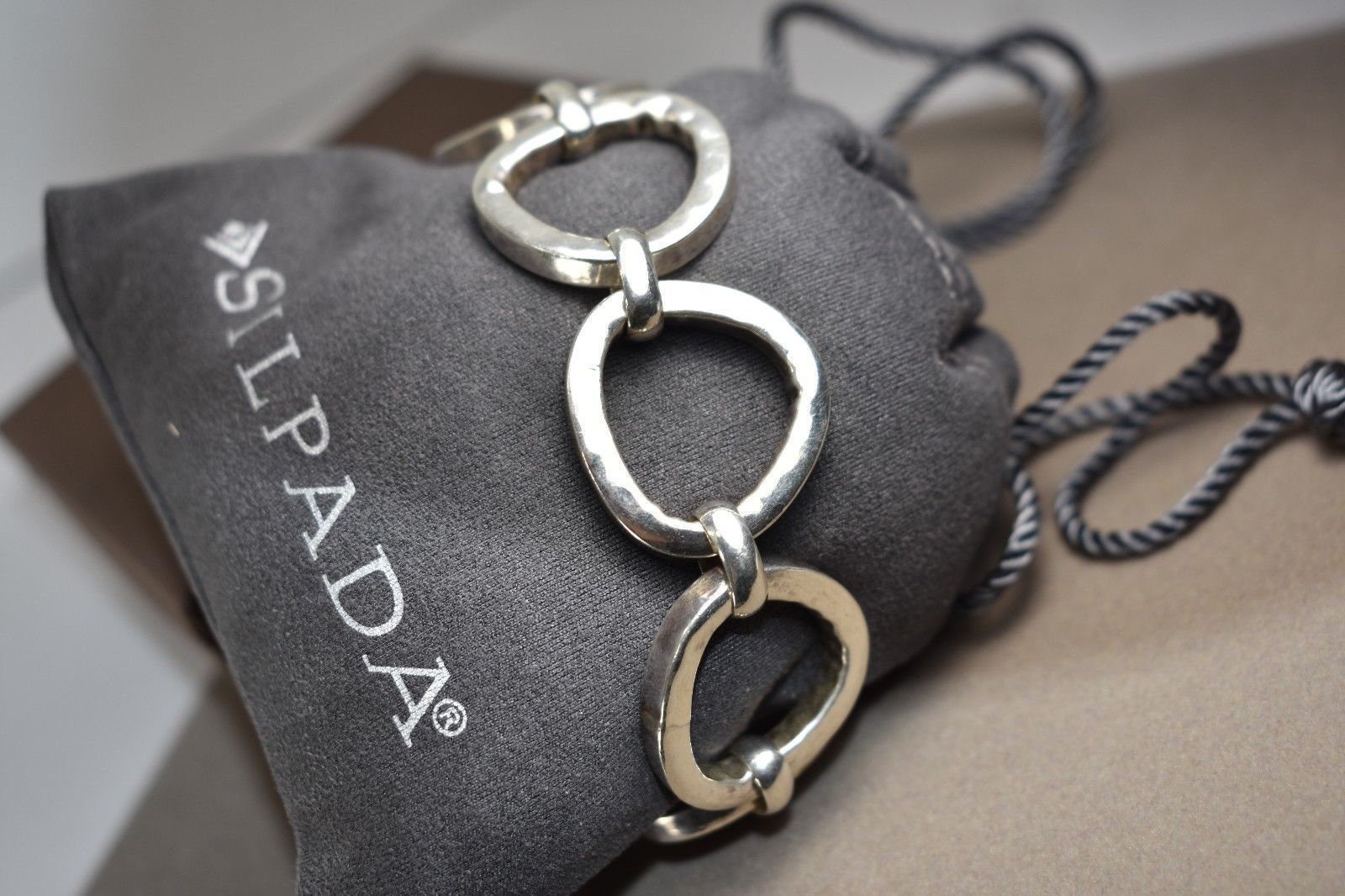 Silpada 925 Sterling Silver Silver Rush Link Toggle Bracelet - Etsy