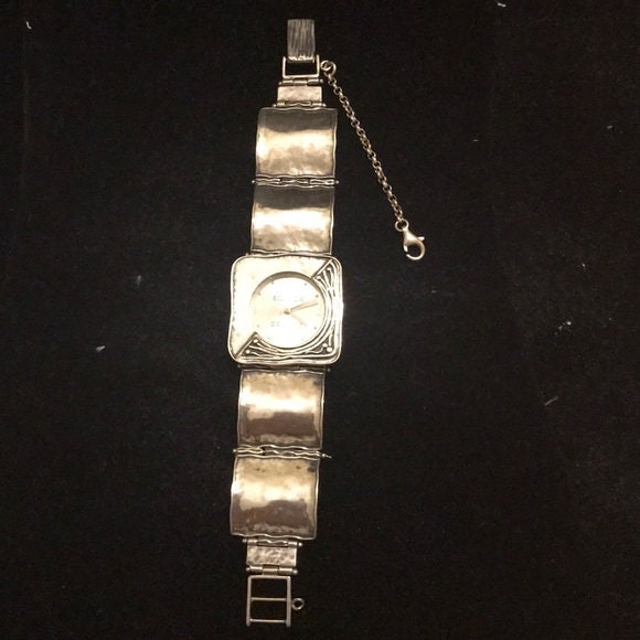 Silpada Solid 925 Sterling Watch Square Panel Hinged Safety Clasp ...