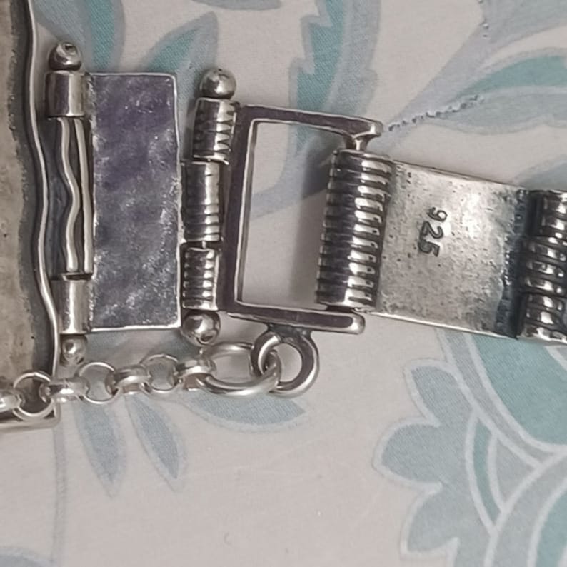 Silpada Solid 925 Sterling Watch Square Panel Hinged Safety Clasp ...