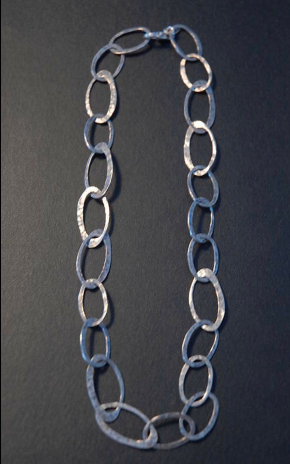 Silpada Hammered Sterling Silver Link Necklace Hammered Chain | Etsy