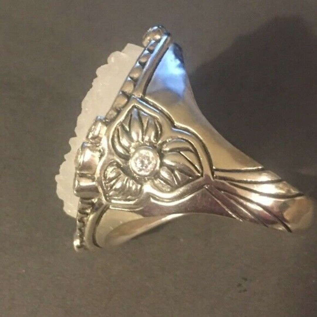 Silpada 925 Sterling Silver Beauty in the Rough Cubic Zirconia White ...