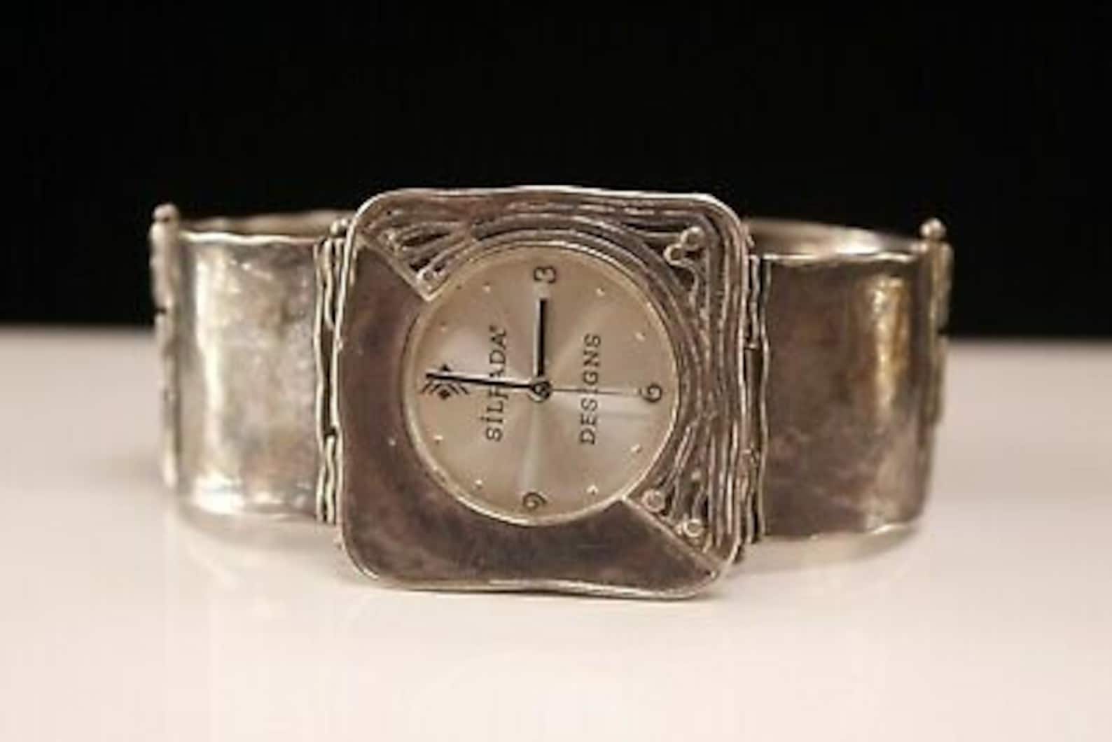 Silpada Solid 925 Sterling Watch Square Panel Hinged Safety Clasp ...