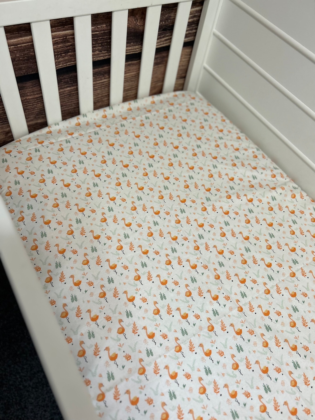 Flamingo Crib Sheet- Cot- Baby- Nursery- Pack and Play- Gift- Toddler ...