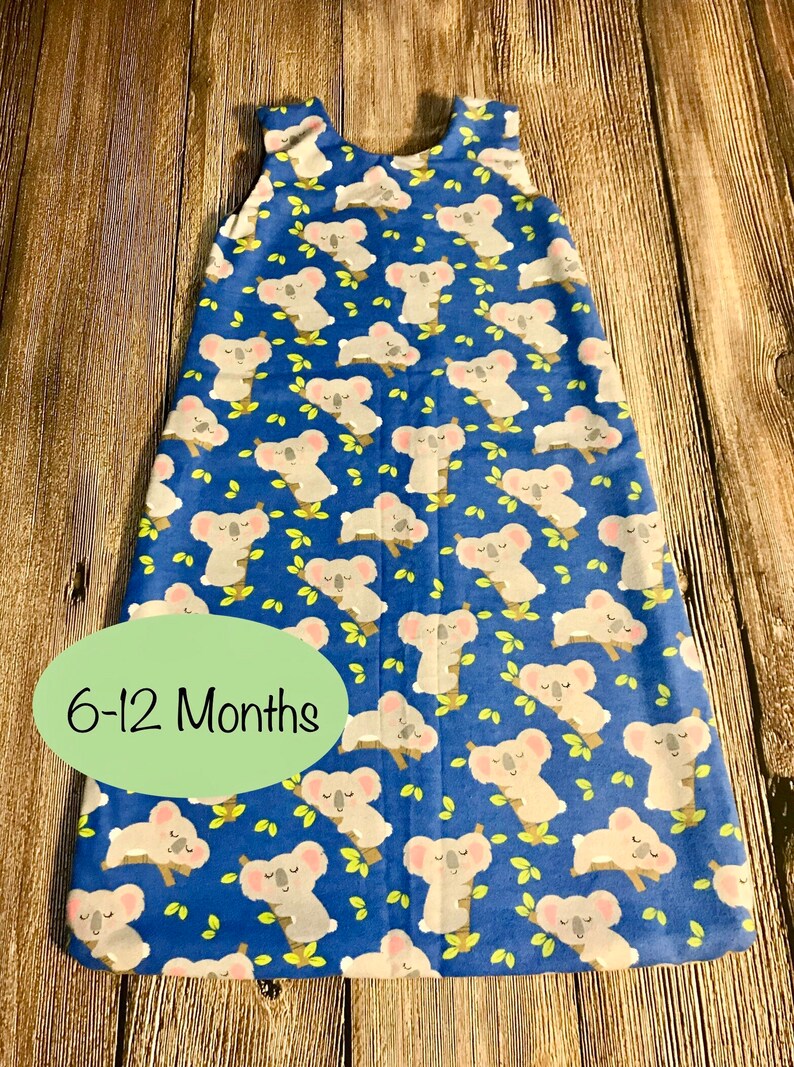 Koala Baby Sleep Sac 6-12 Months Double Lined Flannel - Etsy