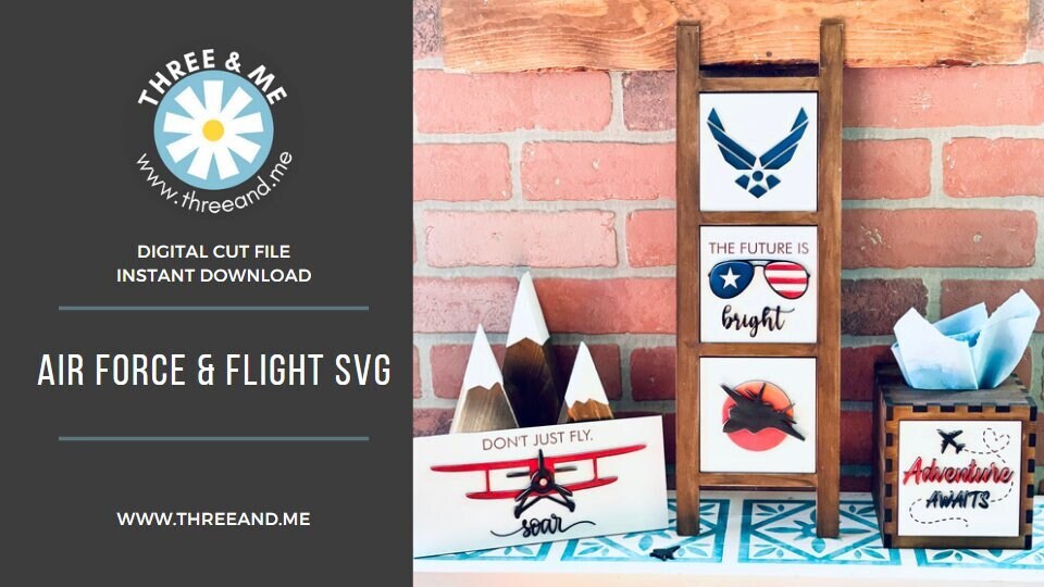 Air Force Svg Pilot Svg Flight Svg Glowforge Svg Laser Design File ...