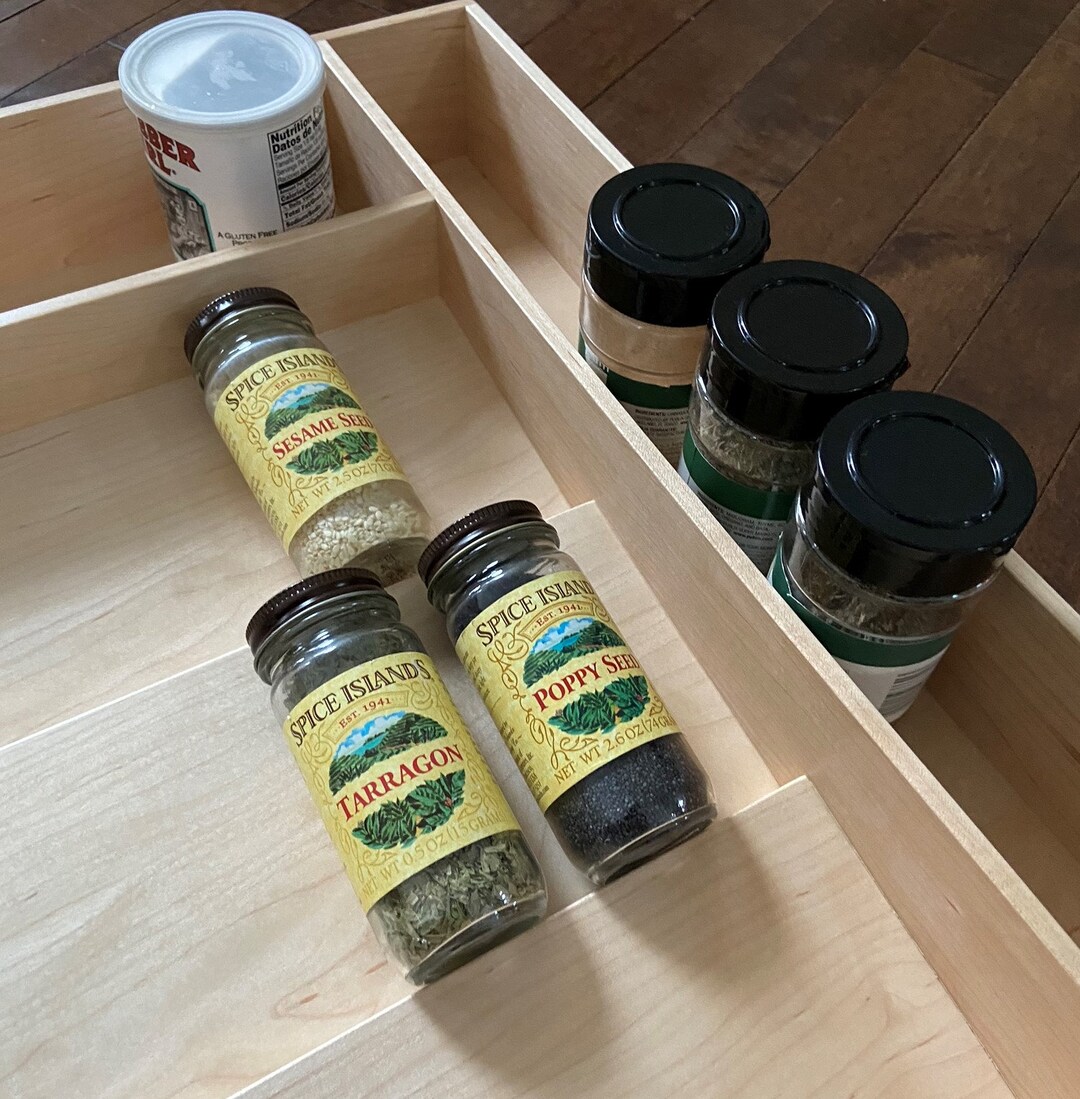 Custom Spice Drawer Organizer, Maple - Etsy
