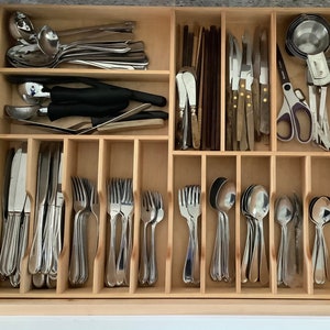 Custom Kitchen Drawer Organizer, Maple - Etsy