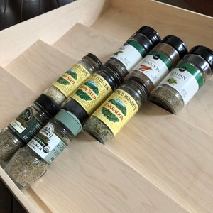 Custom Spice Drawer Organizer, Maple - Etsy