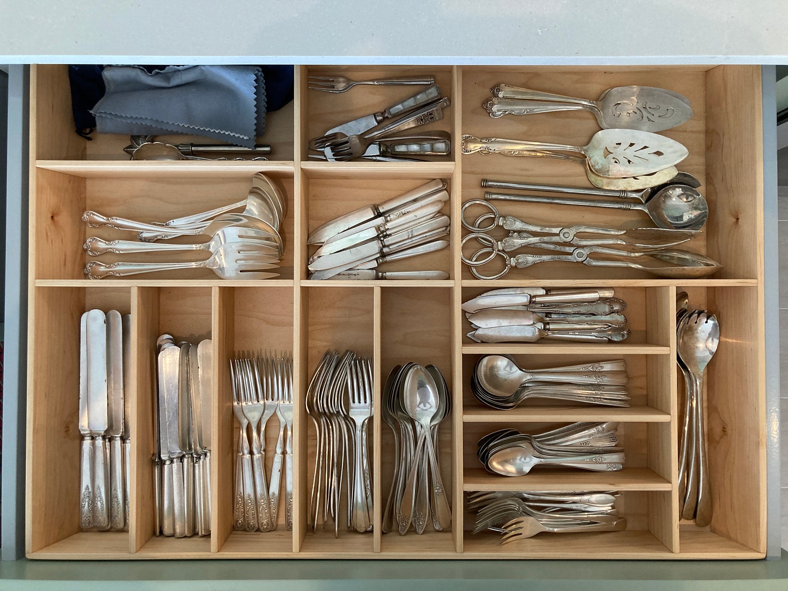 Custom Silverware Drawer Organizer, Maple - Etsy