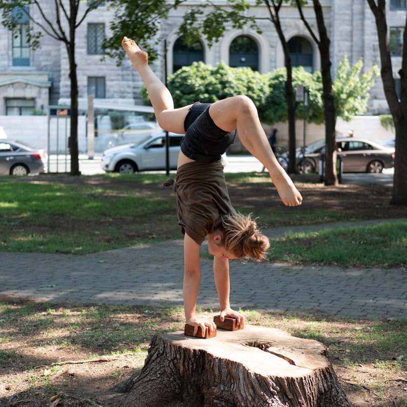 Striped Handstand & Yoga Blocks (2 Solid Non-slip Wooden Blocks) - Etsy
