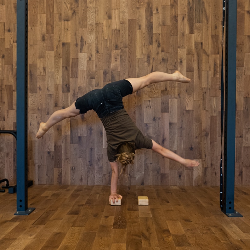 Striped Handstand & Yoga Blocks (2 Solid Non-slip Wooden Blocks) - Etsy