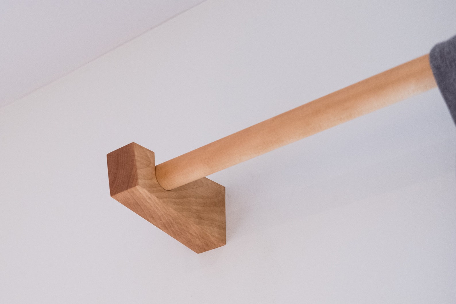 Minimalist Wooden Curtain Rod and Supports With Invisible - Etsy