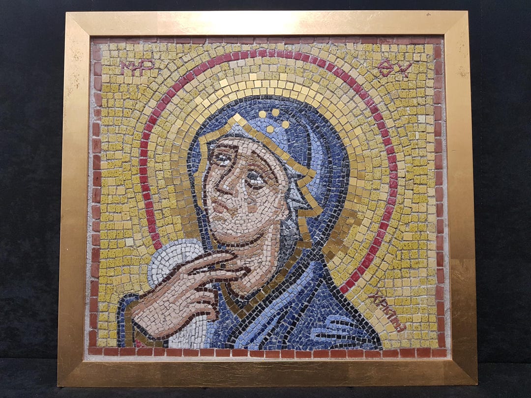 Holy Virgin Mary. Original, Handmade Mosaic. - Etsy