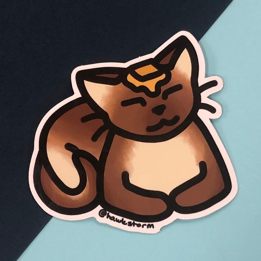 Bread Cat Sticker | Baked Friends Collection | Vinyl Stickers Animal ...
