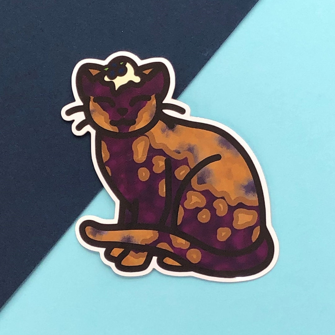 Blueberry Crumble Cat Sticker Baked Friends Collection - Etsy UK
