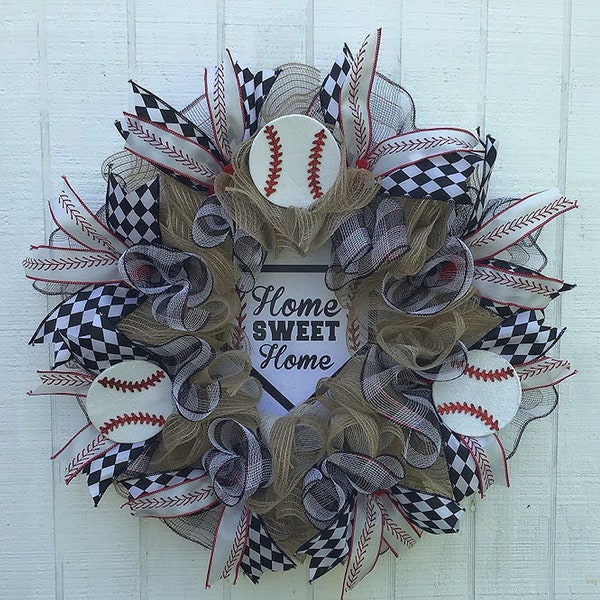 Baseball Wreath - Etsy