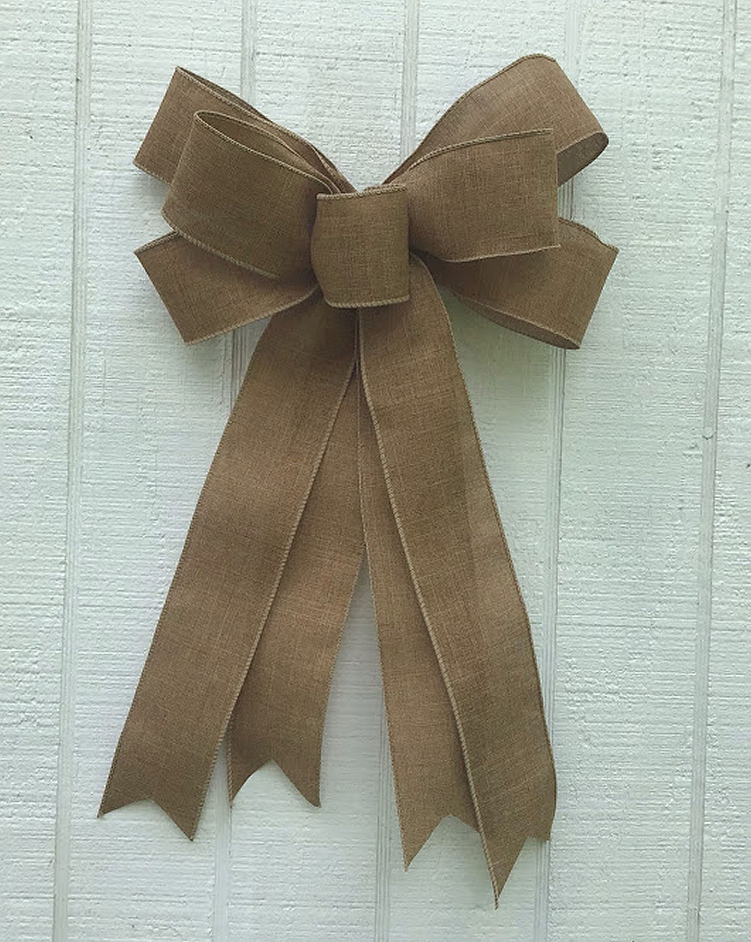 Everyday Bow for Wreath Beige Burlap Bow Rustic Country - Etsy