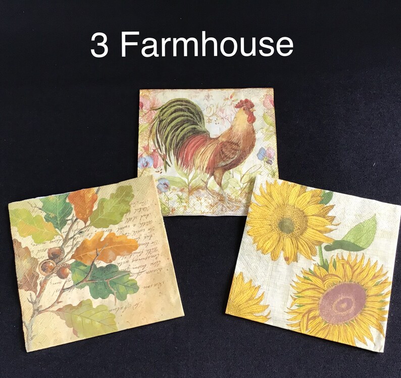 Napkin Bundle Craft Ideas Home Accessories Decoupage Kit - Etsy