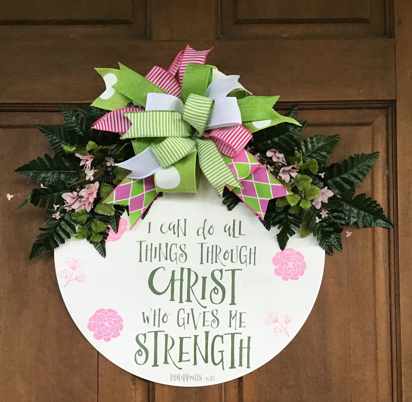 Wood Religious Welcome Sign Rustic Front Door Decor Wall - Etsy