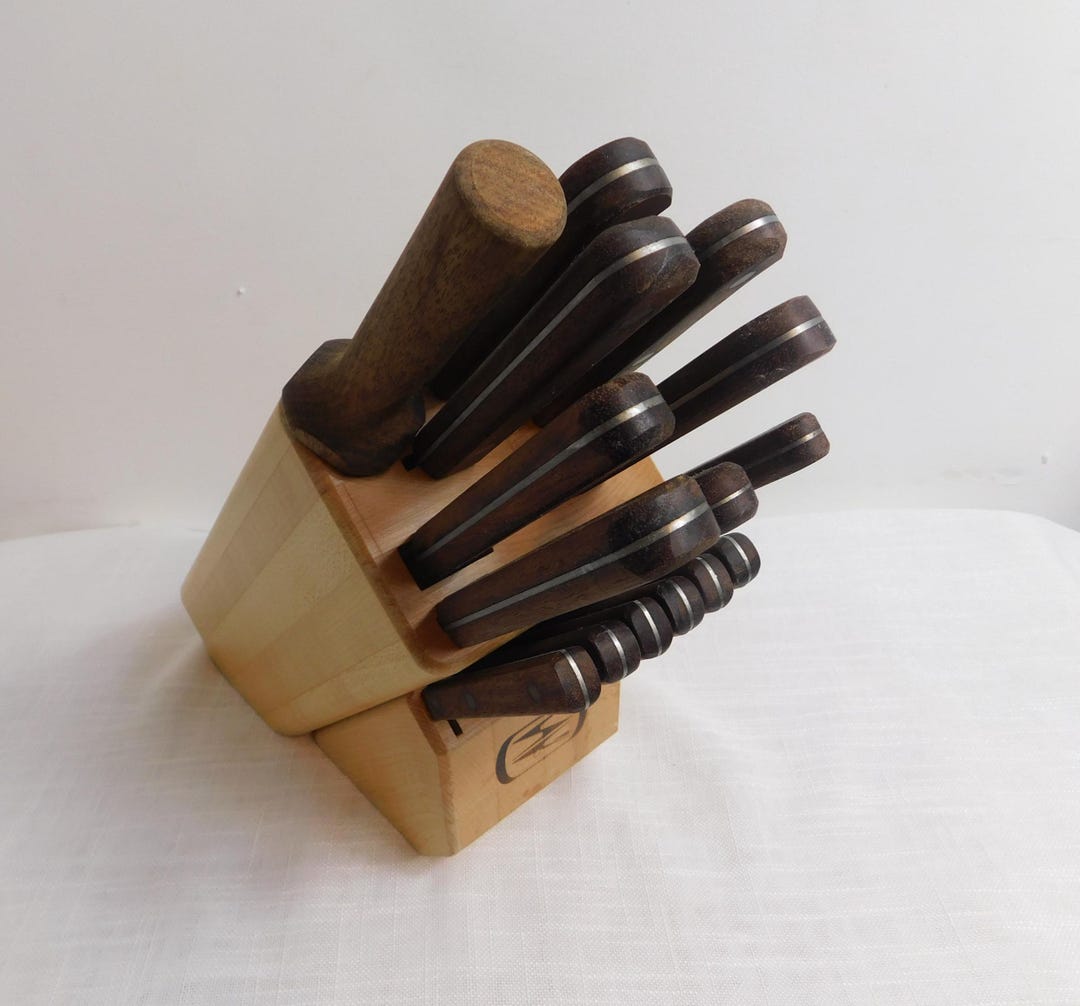 J6 Lamson Sharp High Carbon No Stain 15pc Knife Set / Steak Knives W ...