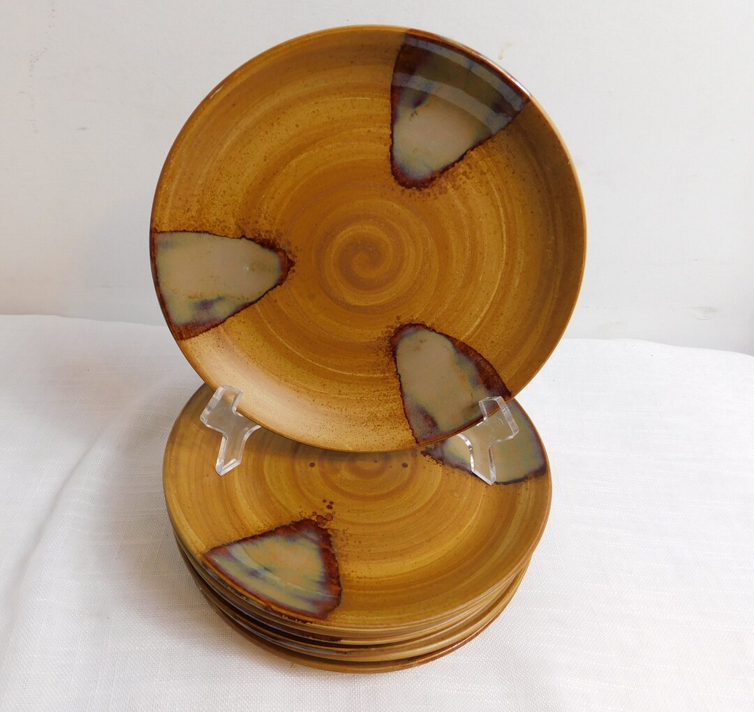 E6 Sango Splash Brown Salad Plates Lot of 7 - Etsy