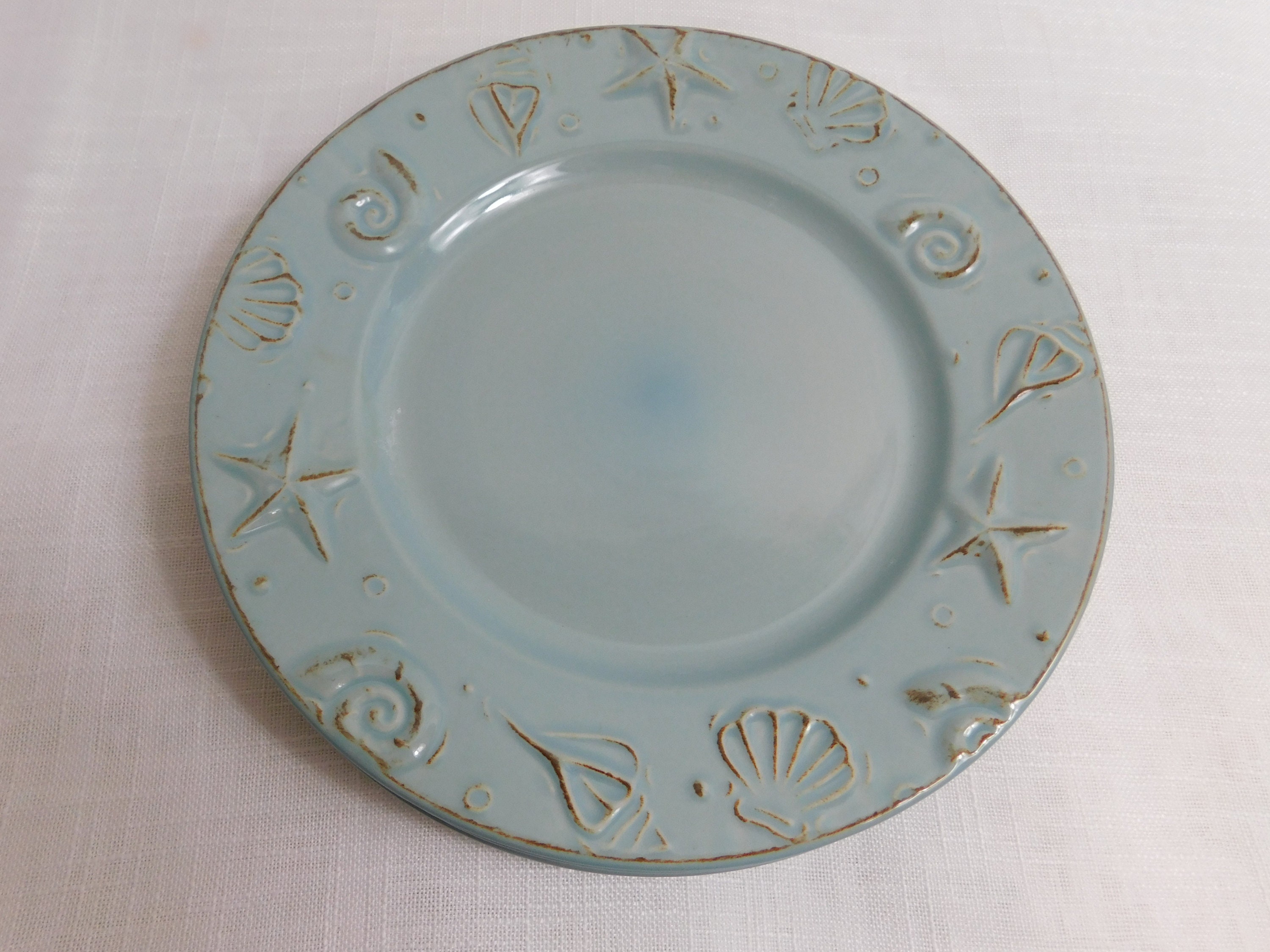 C6 Thomson Pottery Cape Cod Rustic Blue Dinner Plates Lot of 3 - Etsy