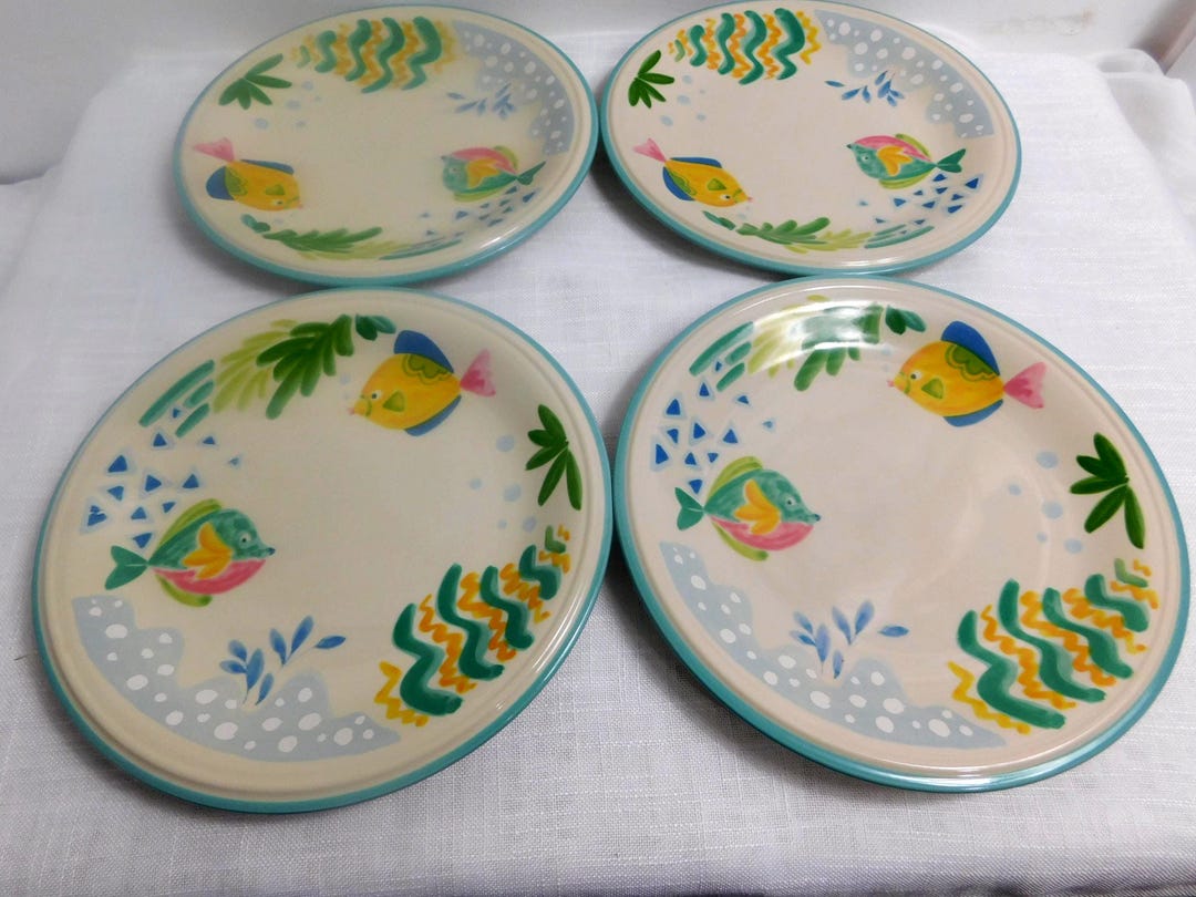F7- Studio Nova Mikasa Barrier Reef Dinner Plates Lot of 4 - Etsy