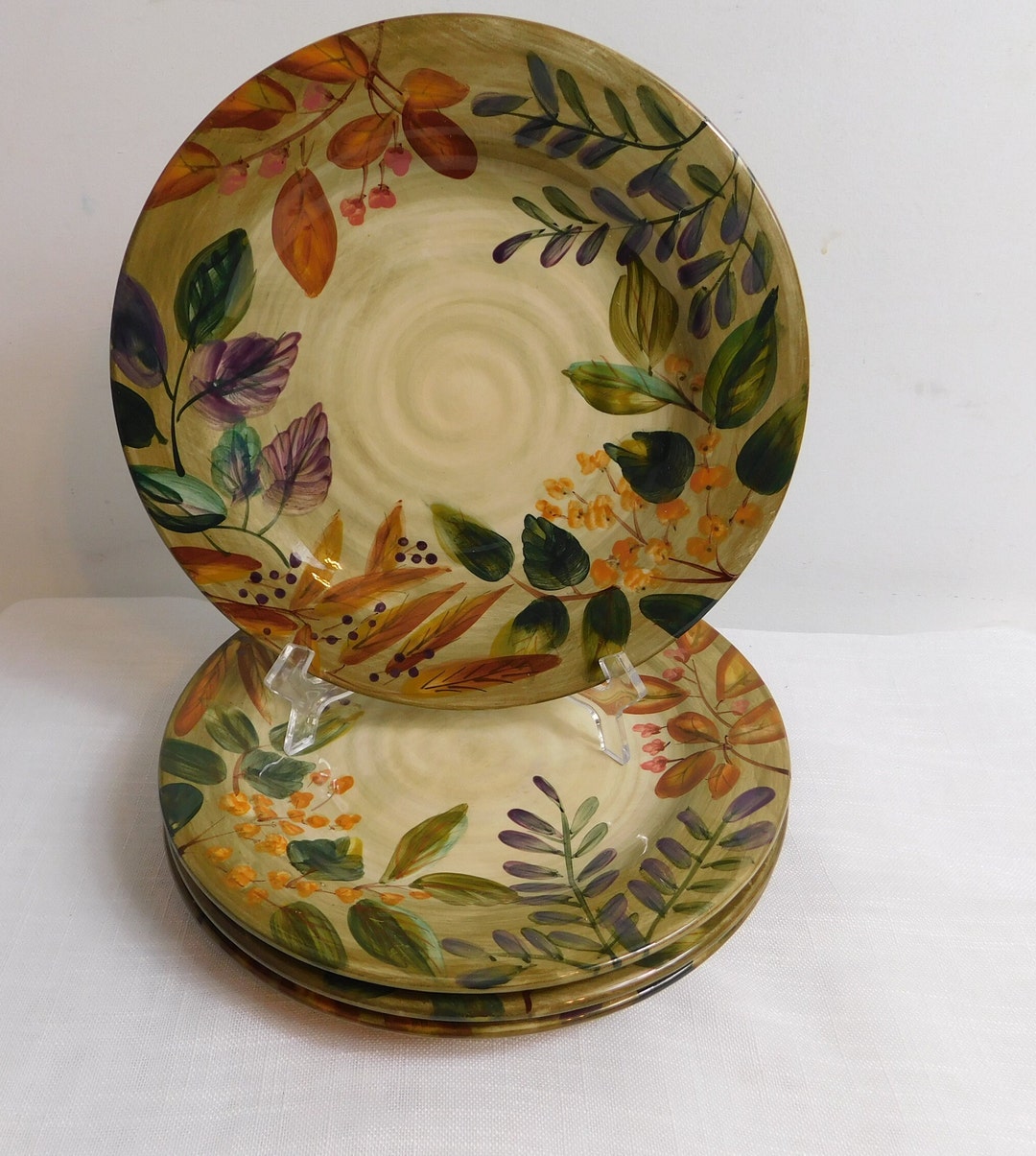B6 Home Trends Shadowwood Dinner Plates Lot of 4 - Etsy