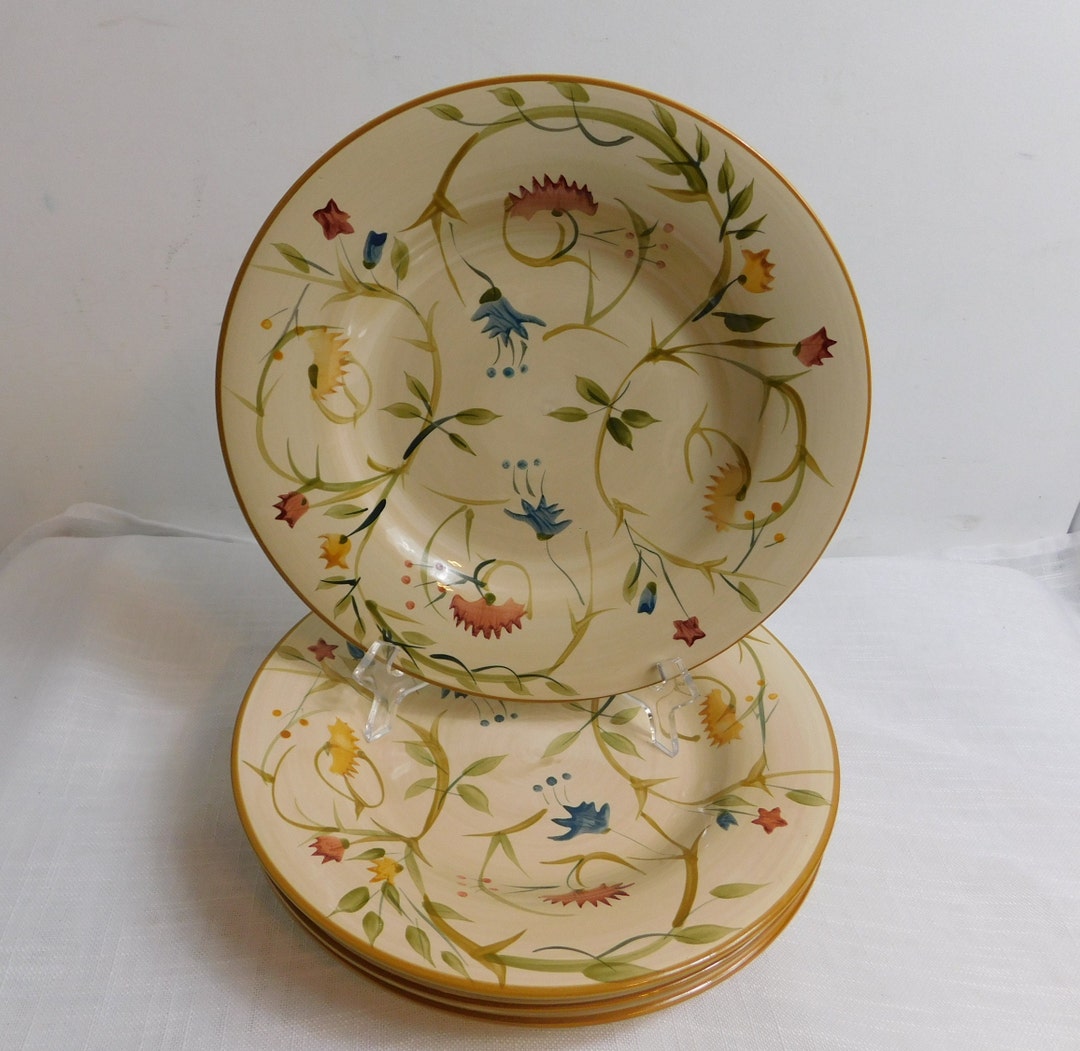 F6 - Home American Simplicity Floral Dinner Plates Lot of 4 - Etsy