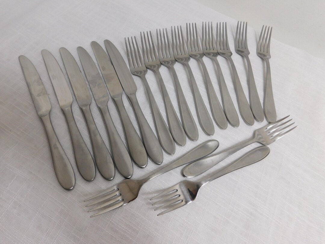 L6 Mikasa Stainless Flatware Prescott Satin 18/10 Vietnam 18pc Lot - Etsy