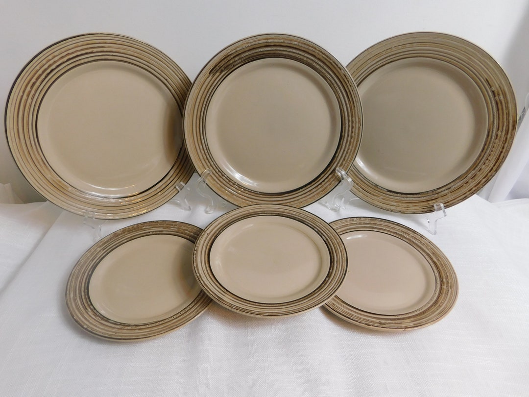 G6 Thomson Pottery Birch Dinner Plates 3 Salad Plates 3 6pc Lot - Etsy