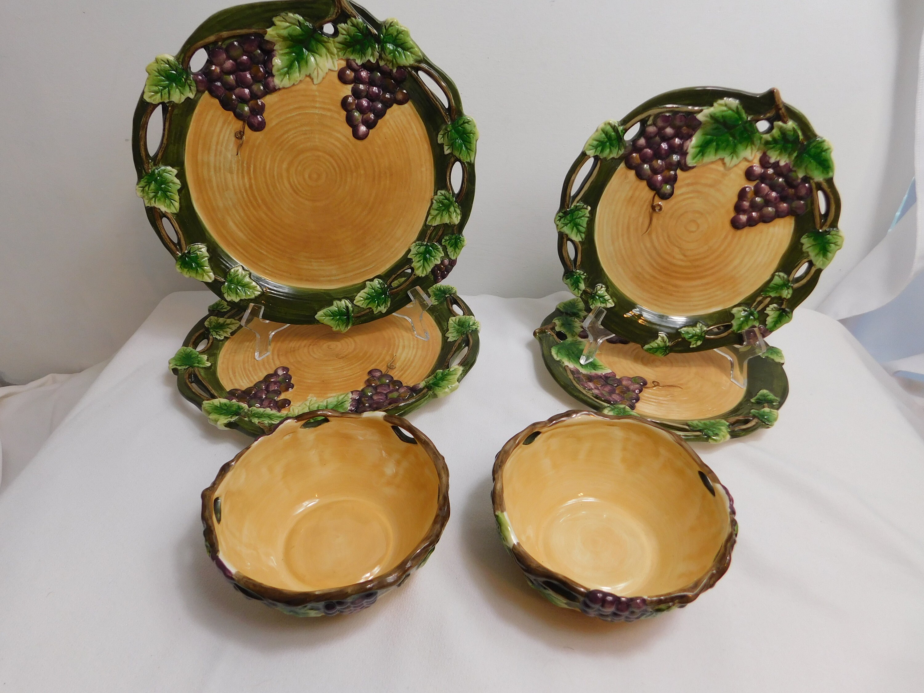 A4 Pacific Rim Sonoma Grapes & Vine 6pc Lot Dinners - Etsy