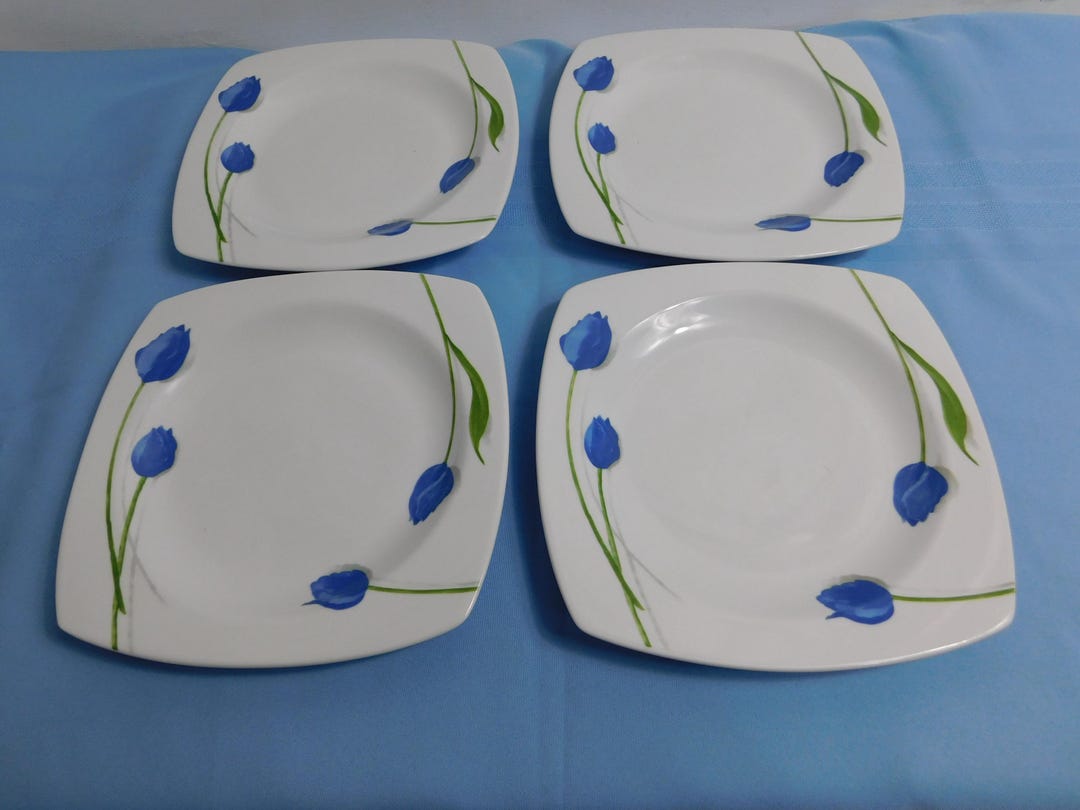 C7- Studio Nova Mikasa Blue Rhapsody Salad Plates Lot of 4 - Etsy